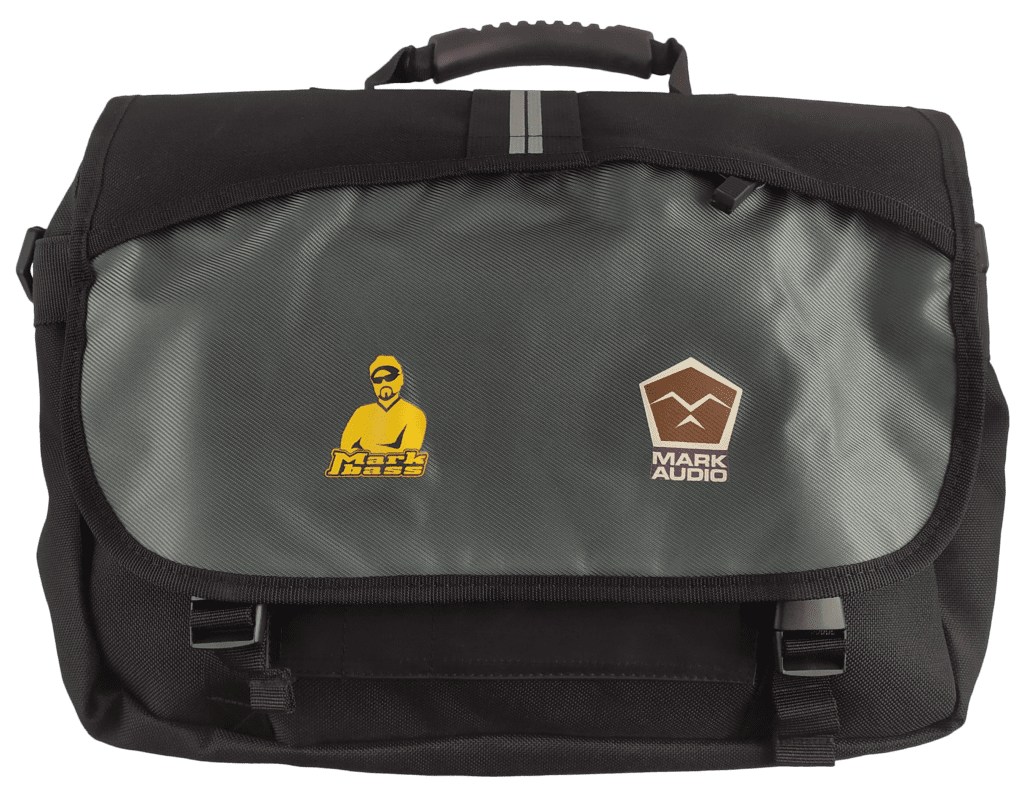 SHOULDER LAPTOP BAG MARKBASS AND MARKAUDIO LOGO – GREY – DVMark