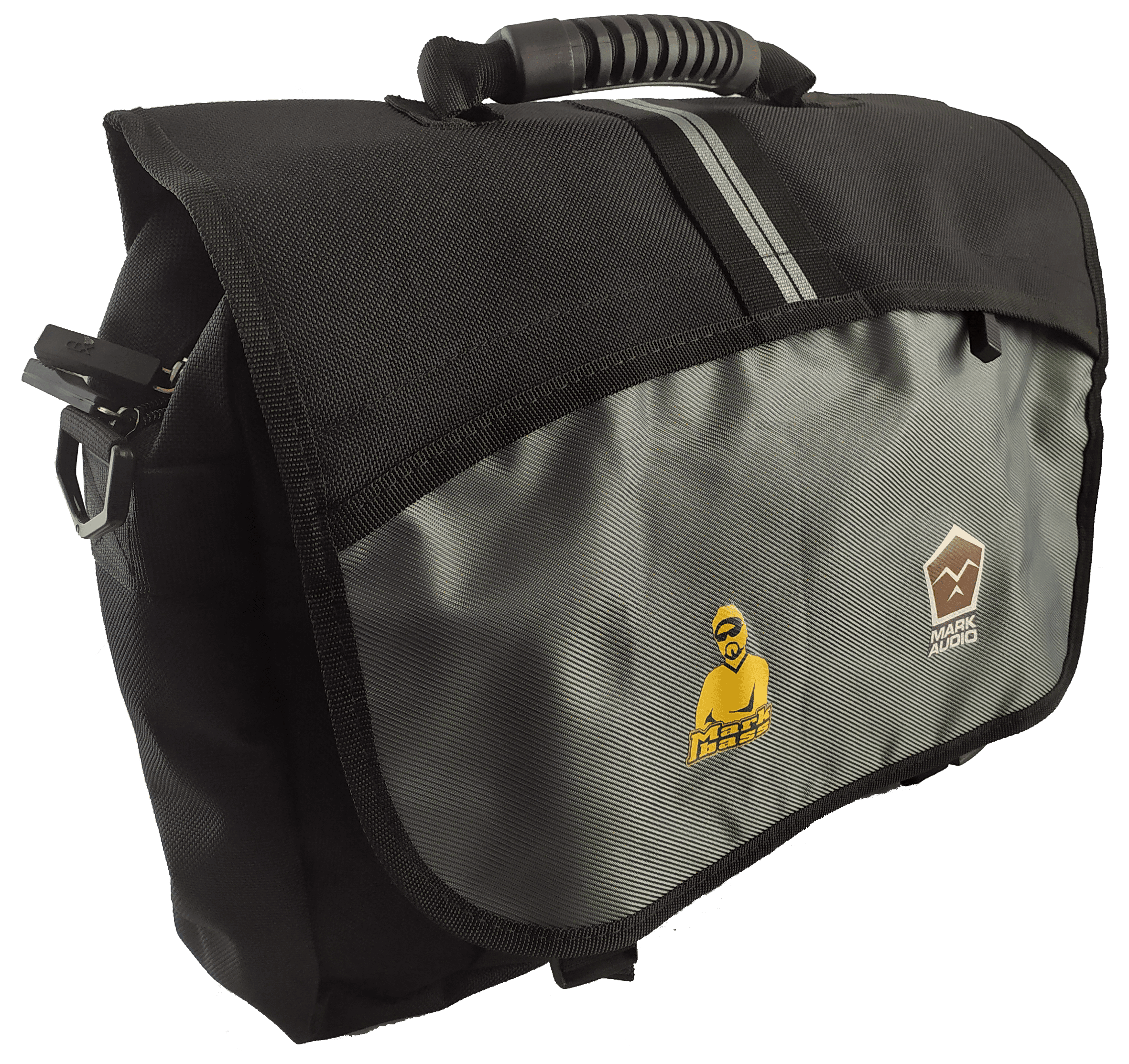 SHOULDER LAPTOP BAG MARKBASS AND MARKAUDIO LOGO – GREY – DVMark