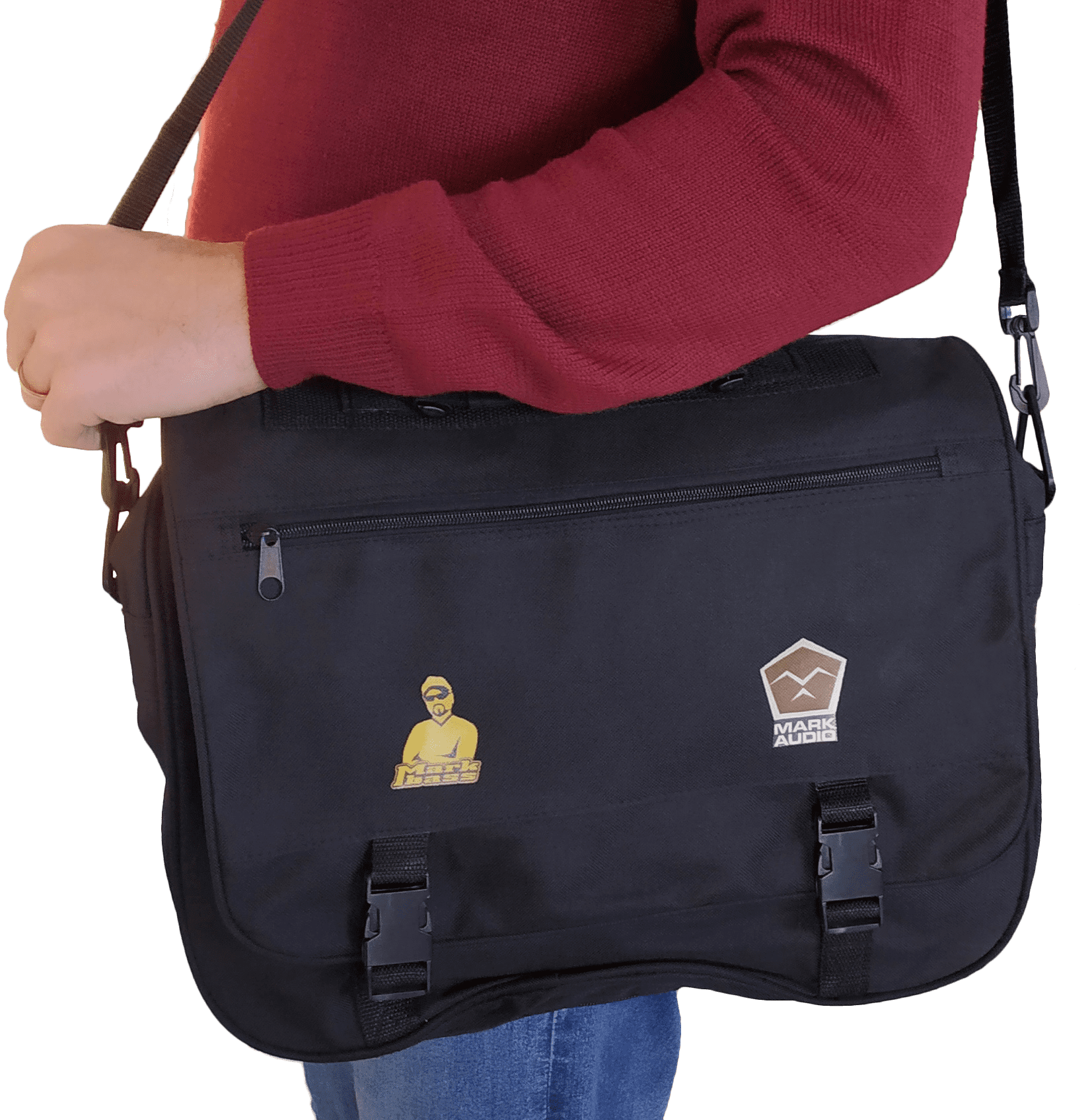 SHOULDER LAPTOP BAG MARKBASS/MARKAUDIO LOGO – BLACK – DVMark